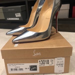 Christian Louboutin | Shoes | Christian Louboutins So Kate In Silver ...